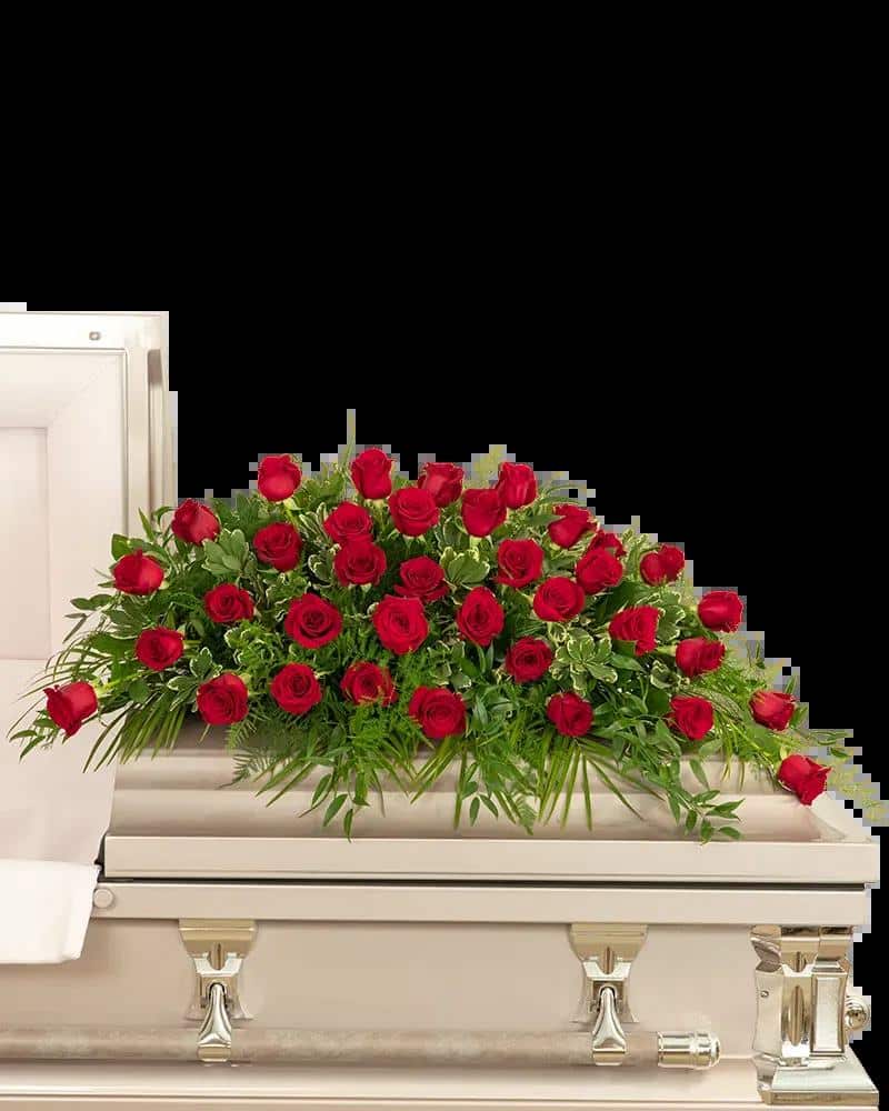 Red Rose Casket Piece — Pike Place Flowers