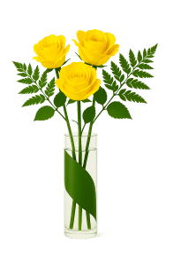 3 Yellow Rose Budvase — Pike Place Flowers